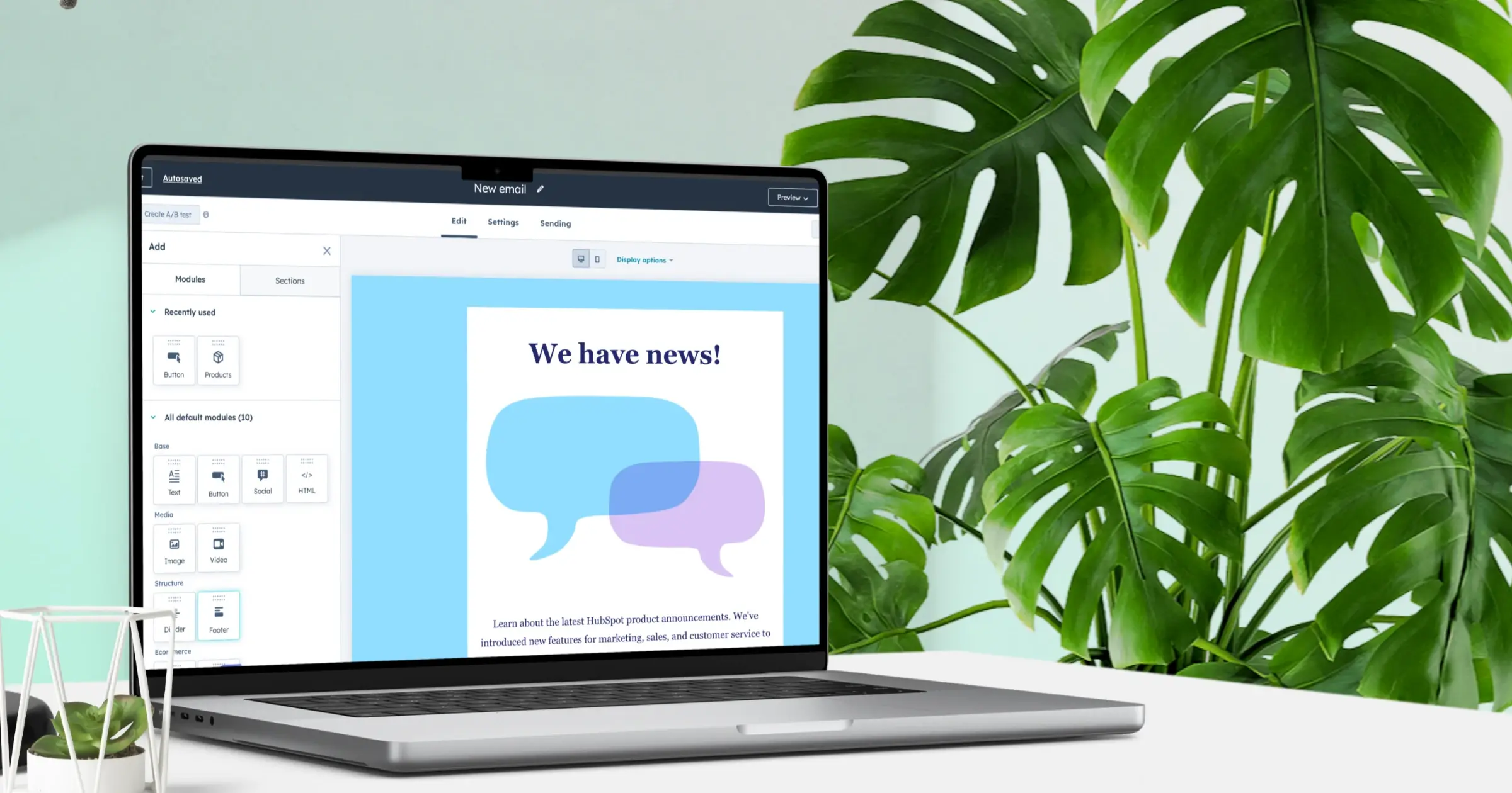New Sidebar in the HubSpot Marketing Email Editor